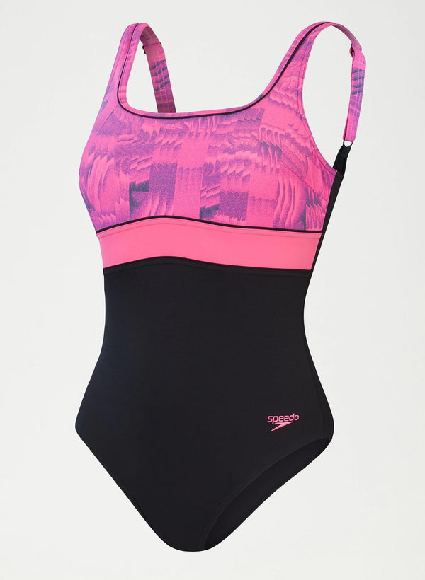 Bleikur Eclipse Sundbolur - Curvy & Stout