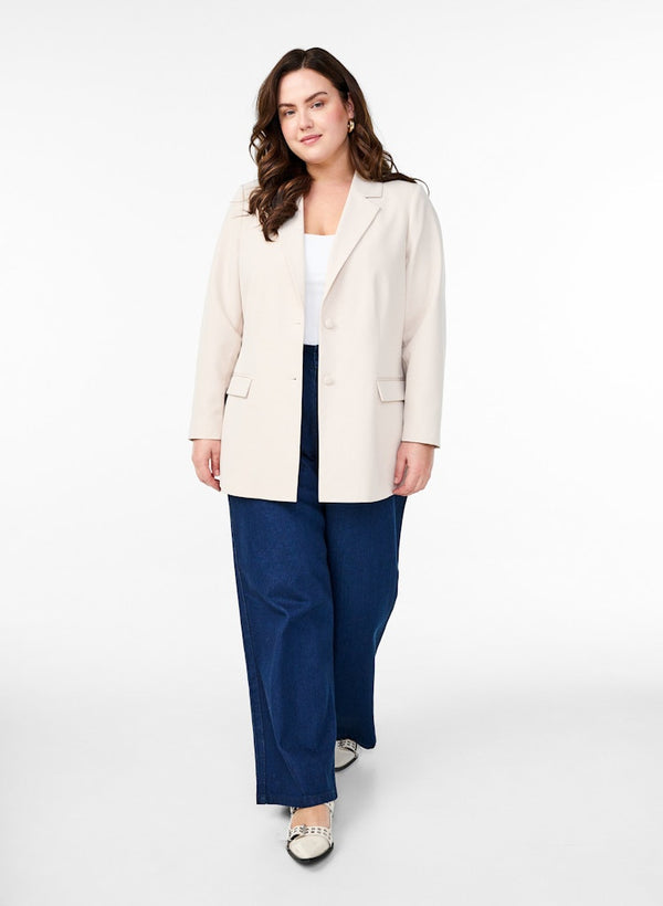 Kaisa Blazer Jakki - Rainy Day - Curvy & Stout