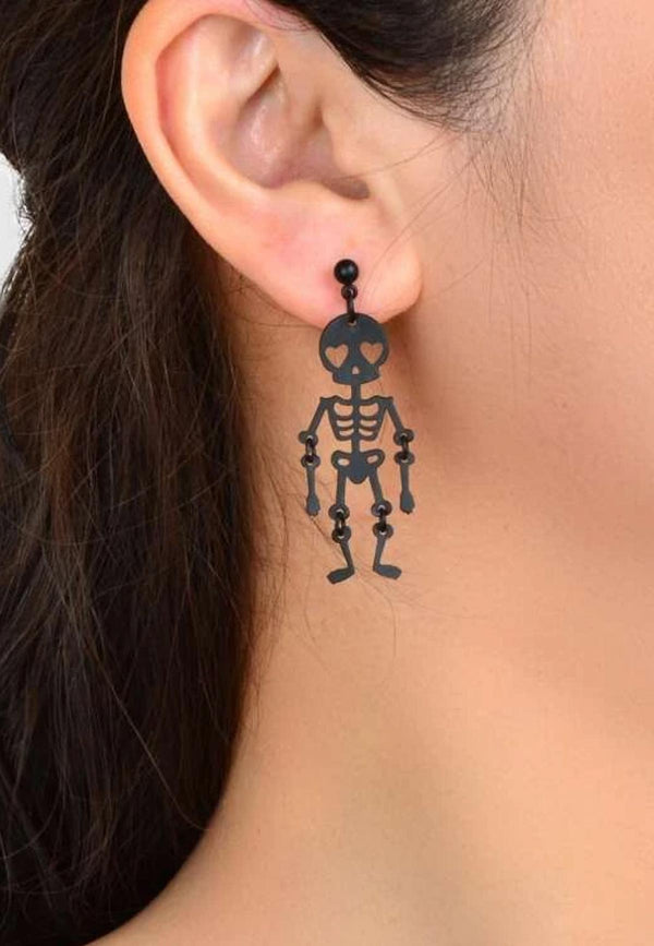 Skeleton Dance Eyrnalokkar - Curvy & Stout