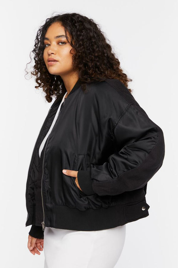 Forever Short Bomber Jakki - Curvy & Stout